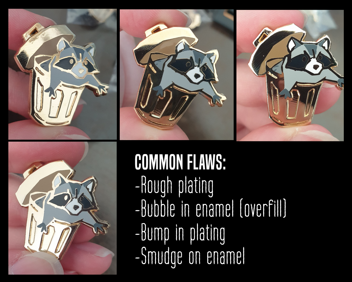Raccoon In Trashcan - Hard Enamel Pin - Trash Dwellers – annadrawsstuff