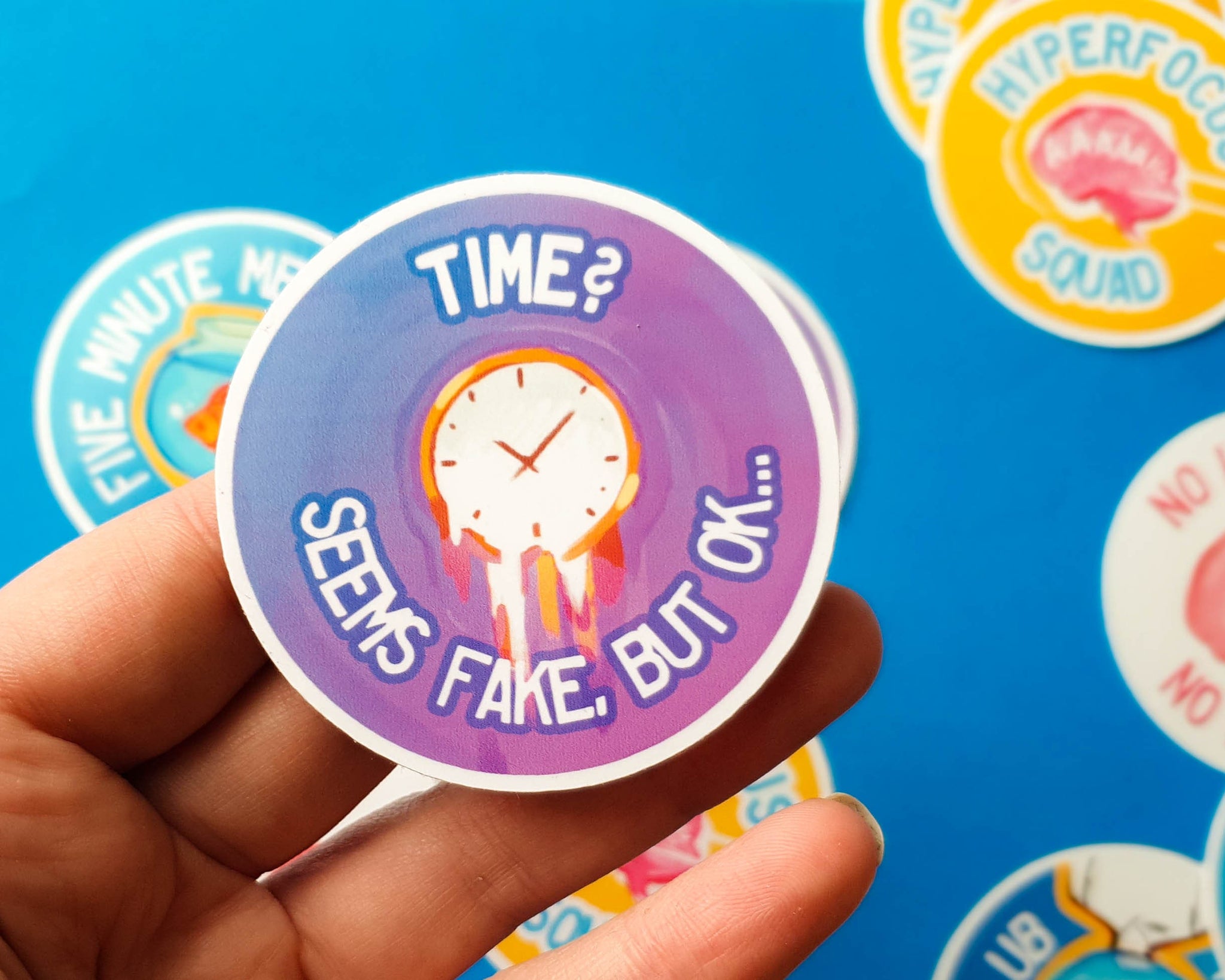 ADHD sticker pack - 4 Matte Vinyl Stickers – annadrawsstuff