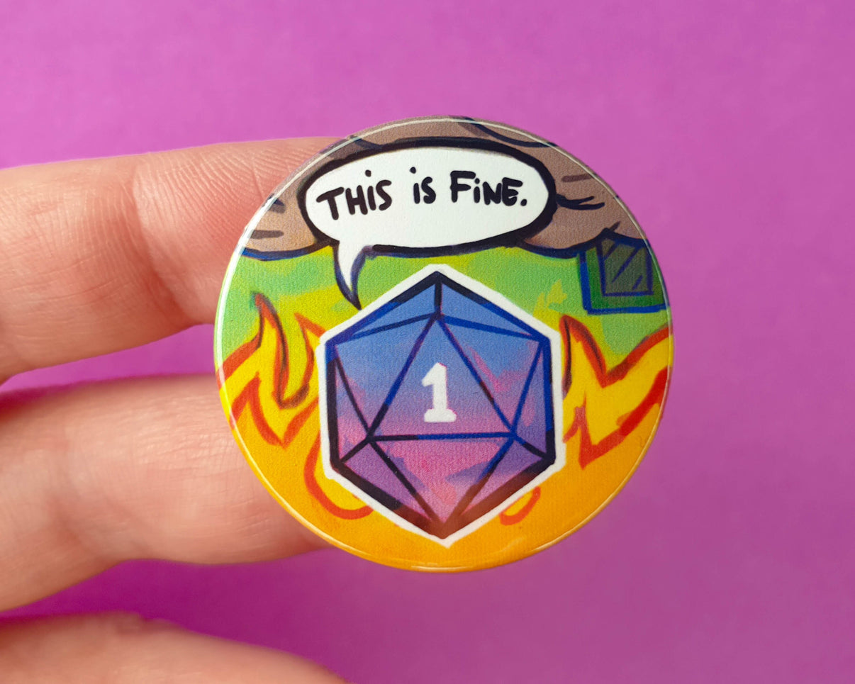 Dnd/TTRPG Pinback Buttons – annadrawsstuff